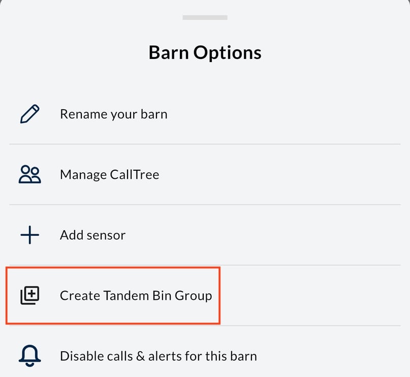 Setting Up Tandem Bins in Mobile & BarnTalk Web Portal