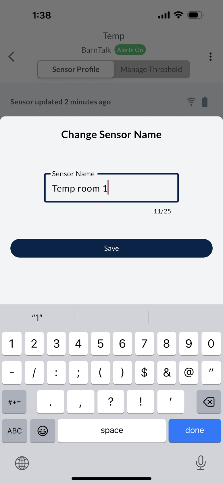Naming or Renaming Sensors